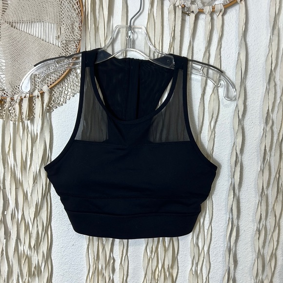 ZYIA | Intimates & Sleepwear | Zyia Active Allstar Black Mesh Zip Back ...